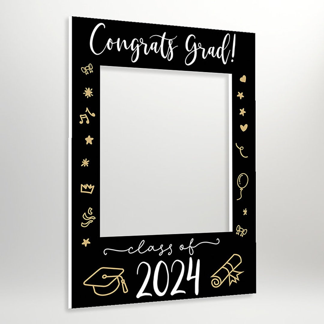 Personalised Graduation Selfie Frame, Class of 2024, End of Term Selfie ...