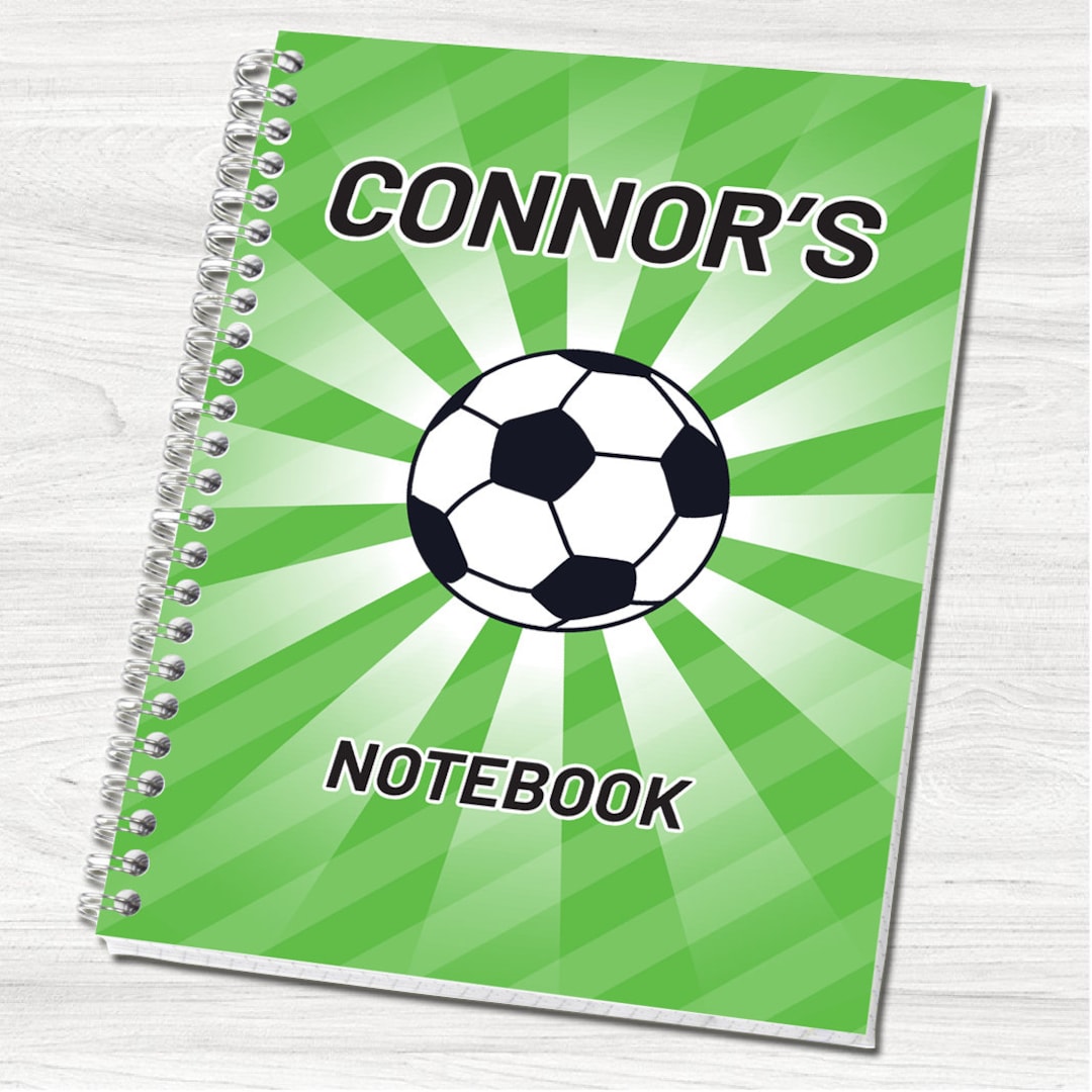 Football Pitch Wirebound Personalised Notebook, Two Sizes Available ...