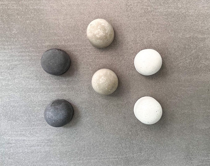Minimalist Concrete Magnets. Modern Half Moon Fridge Magnets. Home ...
