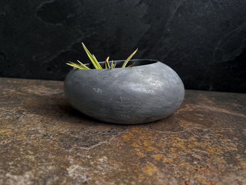 Concrete Minimalist Planter, Slanted Pot, Table Centerpiece ...