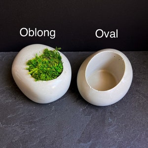 Concrete Minimalist Planter, Slanted Pot, Table Centerpiece ...