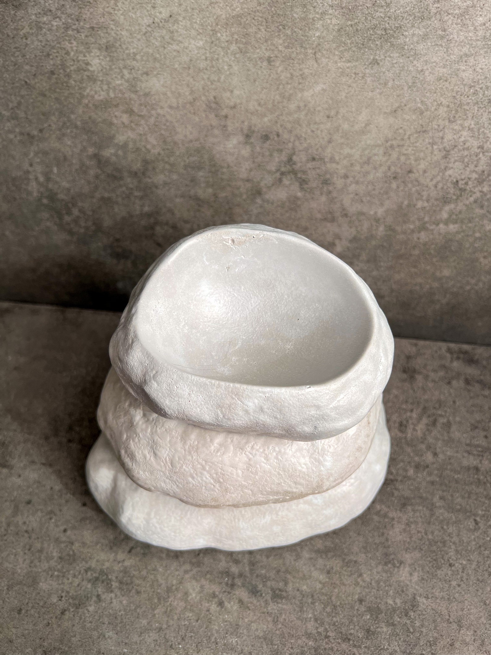 ROCK BOWL, Decorative Dish, Pebble Jewlery Display, Concrete River ...