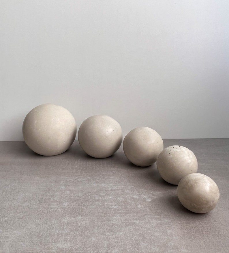 Concrete Paper Weight Cement Sphere Letter Press Cement - Etsy