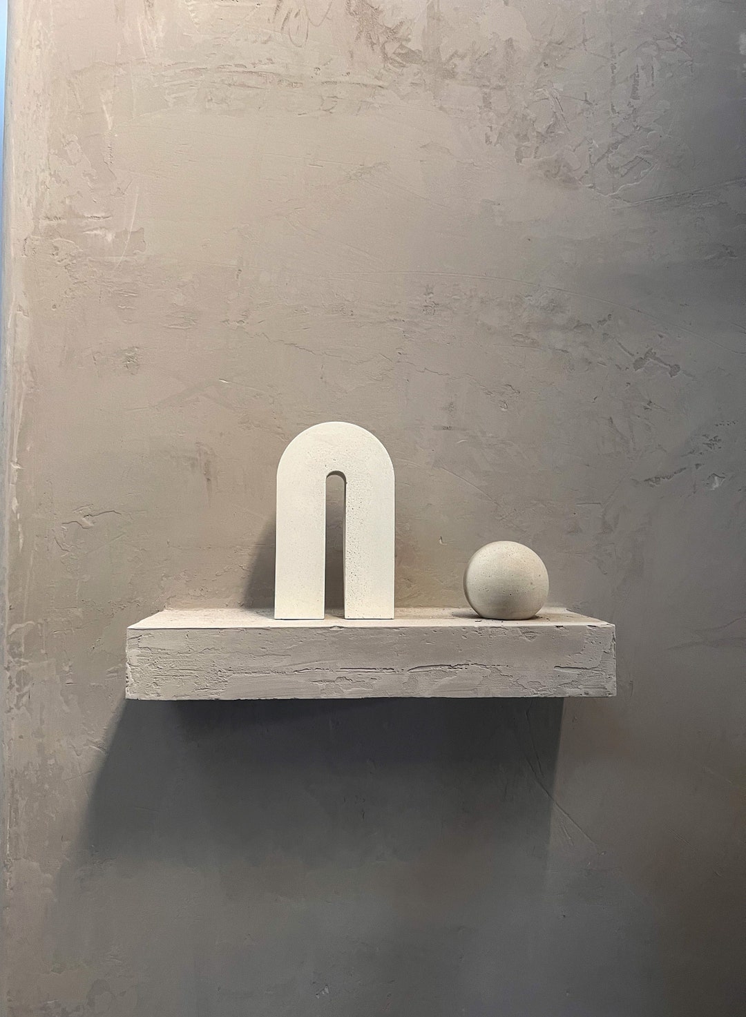 Concrete Sculptural Arch, Standing Arch Decor, Nordic, Decorative Arch ...