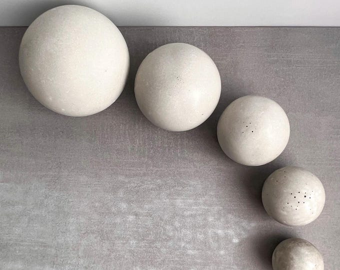 Garden Ball Concrete Sphere Concrete Ball Concrete Paper Weight Garden ...