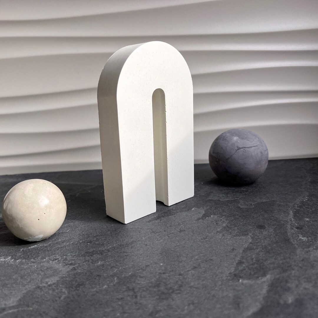 Concrete Sculptural Arch, Standing Arch Decor, Nordic, Decorative Arch ...