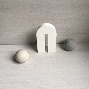 Concrete Sculptural Arch, Standing Arch Decor, Nordic, Decorative Arch ...