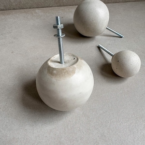 Ball Drawer Pull, Concrete Drawer Knob, Cabinet Handle Hardware ...