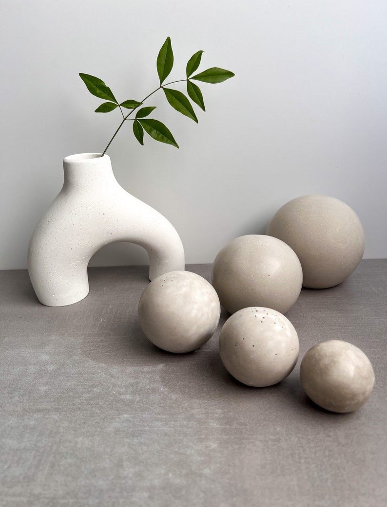 Concrete Paper Weight Cement Sphere Letter Press Cement - Etsy