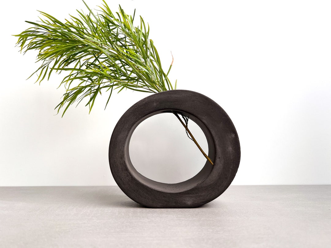 Concrete Bud Vase, Cement Donut Vase, Irregular Test Tube Vase ...