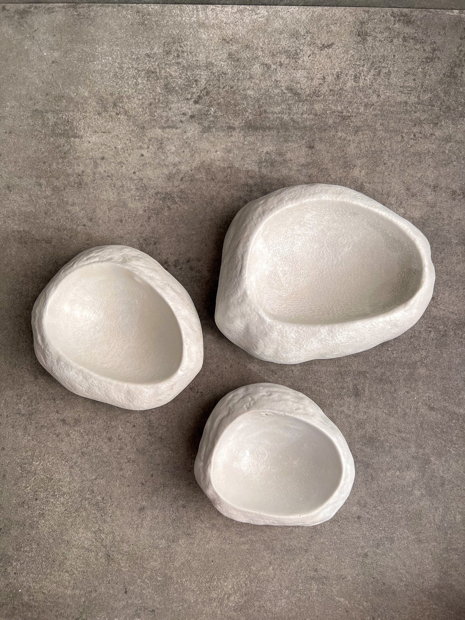 ROCK BOWL, Decorative Dish, Pebble Jewlery Display, Concrete River ...