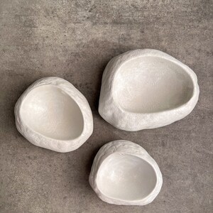 ROCK BOWL, Decorative Dish, Pebble Jewlery Display, Concrete River ...