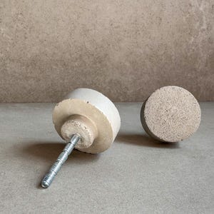 Round Concrete Knob Circular Cement Hook, Hat Hook, Drawer Pull, Decorative Peg, Furniture ...