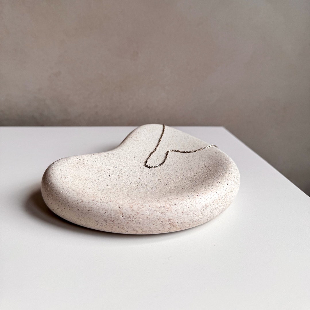 Chunky Pebble Tray, Bean Trinket Tray, Asymmetrical Tray, Oblong Dish ...