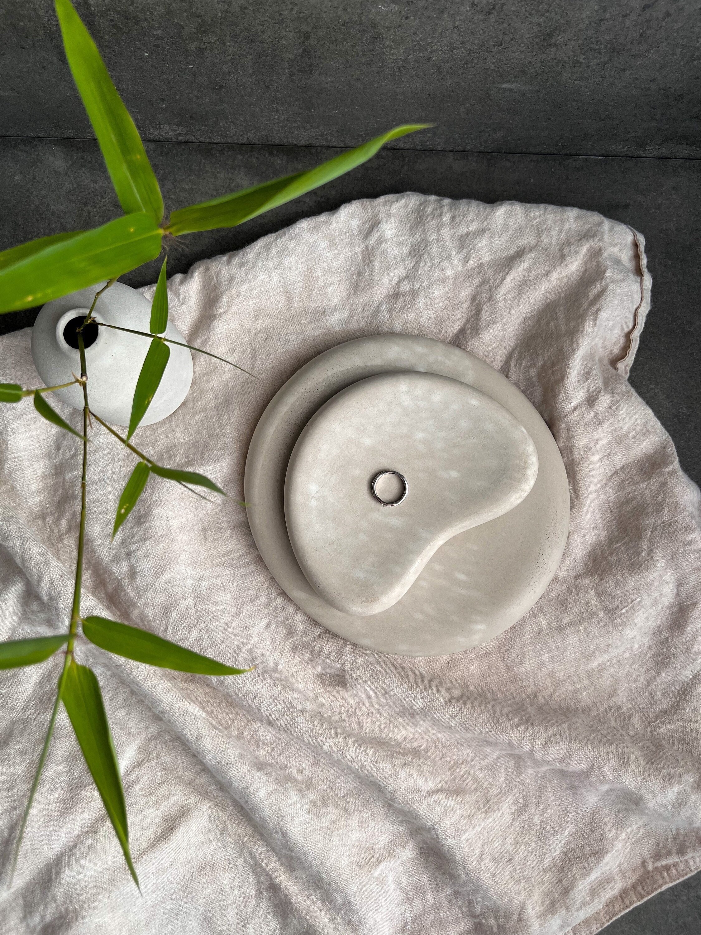 Chunky Pebble Tray, Bean Trinket Tray, Asymmetrical Tray, Oblong Dish ...