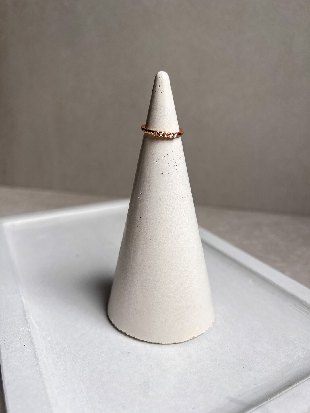 Concrete Ring Tree, Minimalist Ring Cone, Modern Ring Holder, Ring ...
