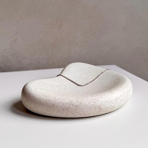 Chunky Pebble Tray, Bean Trinket Tray, Asymmetrical Tray, Oblong Dish ...
