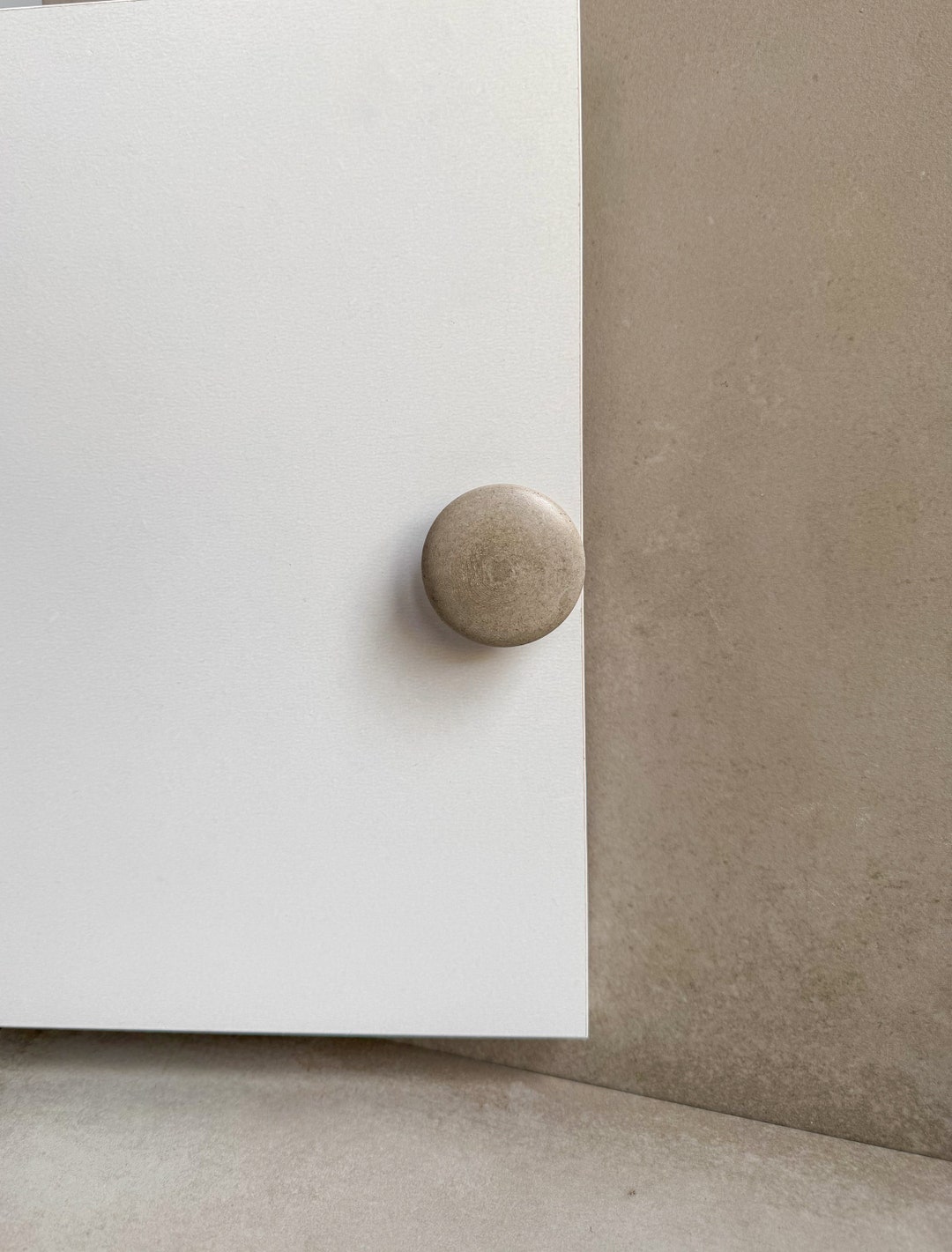 Round Drawer Pull, Concrete Drawer Knob, Cabinet Handle Hardware ...