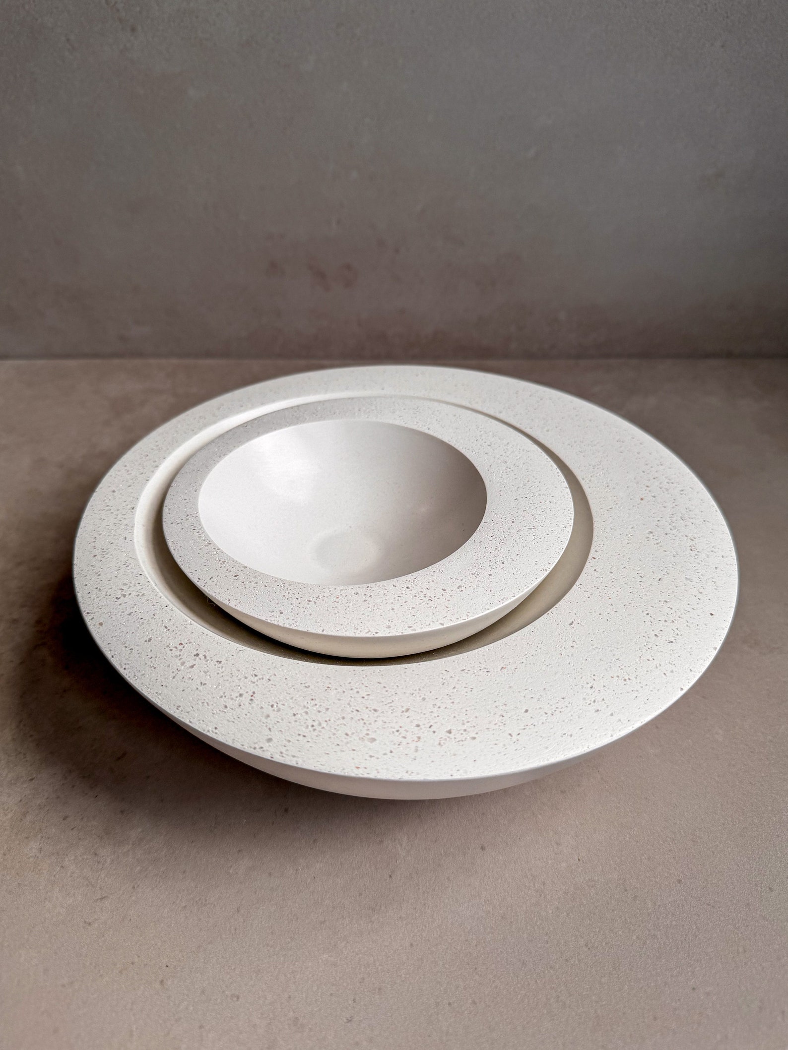 Minimalist Concrete Bowl, Asymmetrical Catch All, Modern Cement Bowl ...