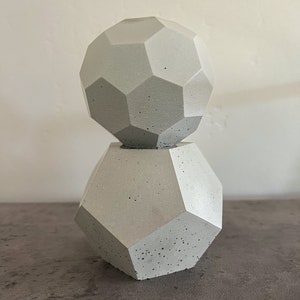 Concrete Sculpture, Geometric Decor, Cement Decor, Modern Decor, Garden ...