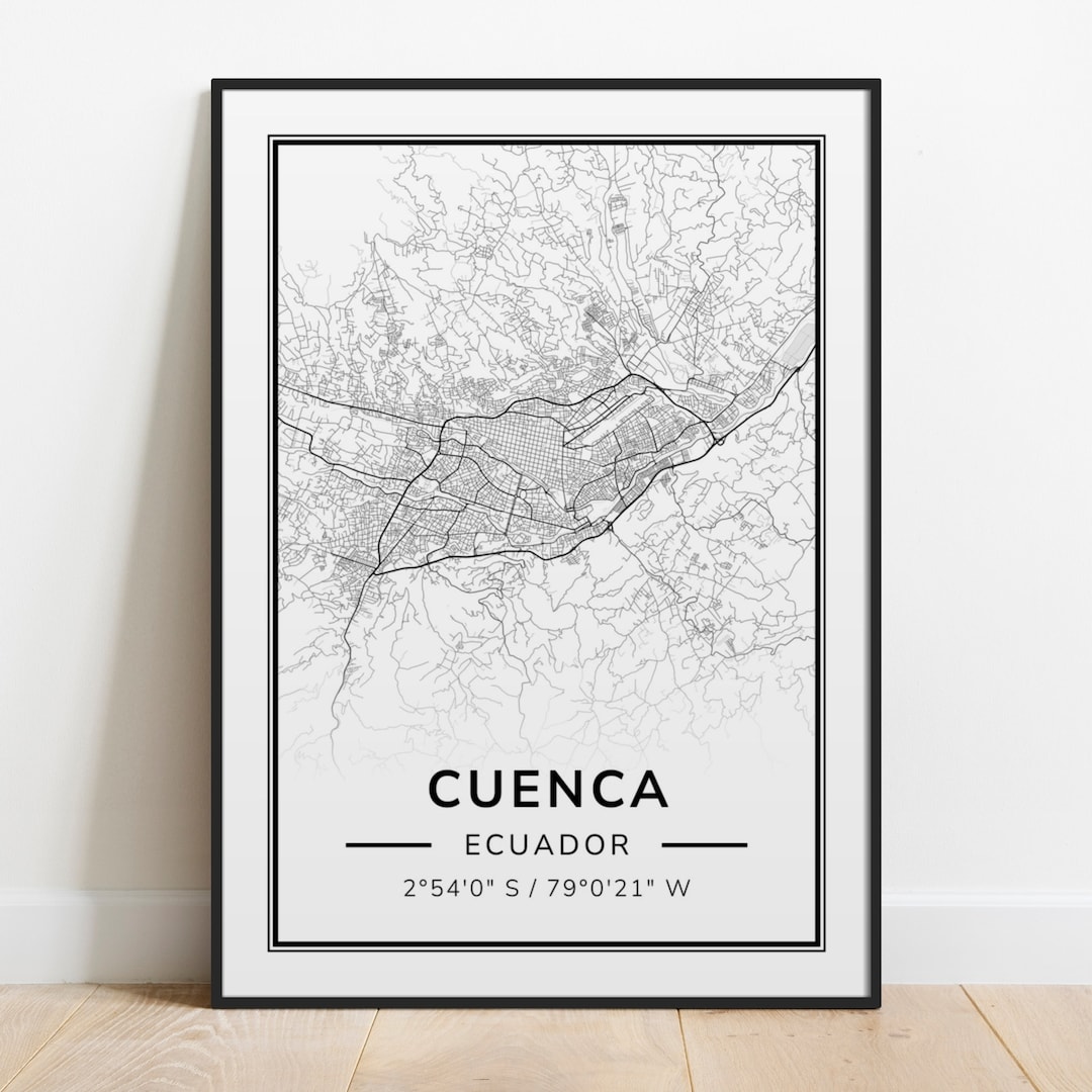 Cuenca City Map Print, Street Map Poster, Home Decor, Wall Art, Gift ...