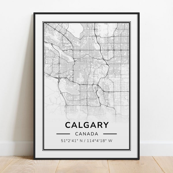 Calgary City Map - Etsy Canada