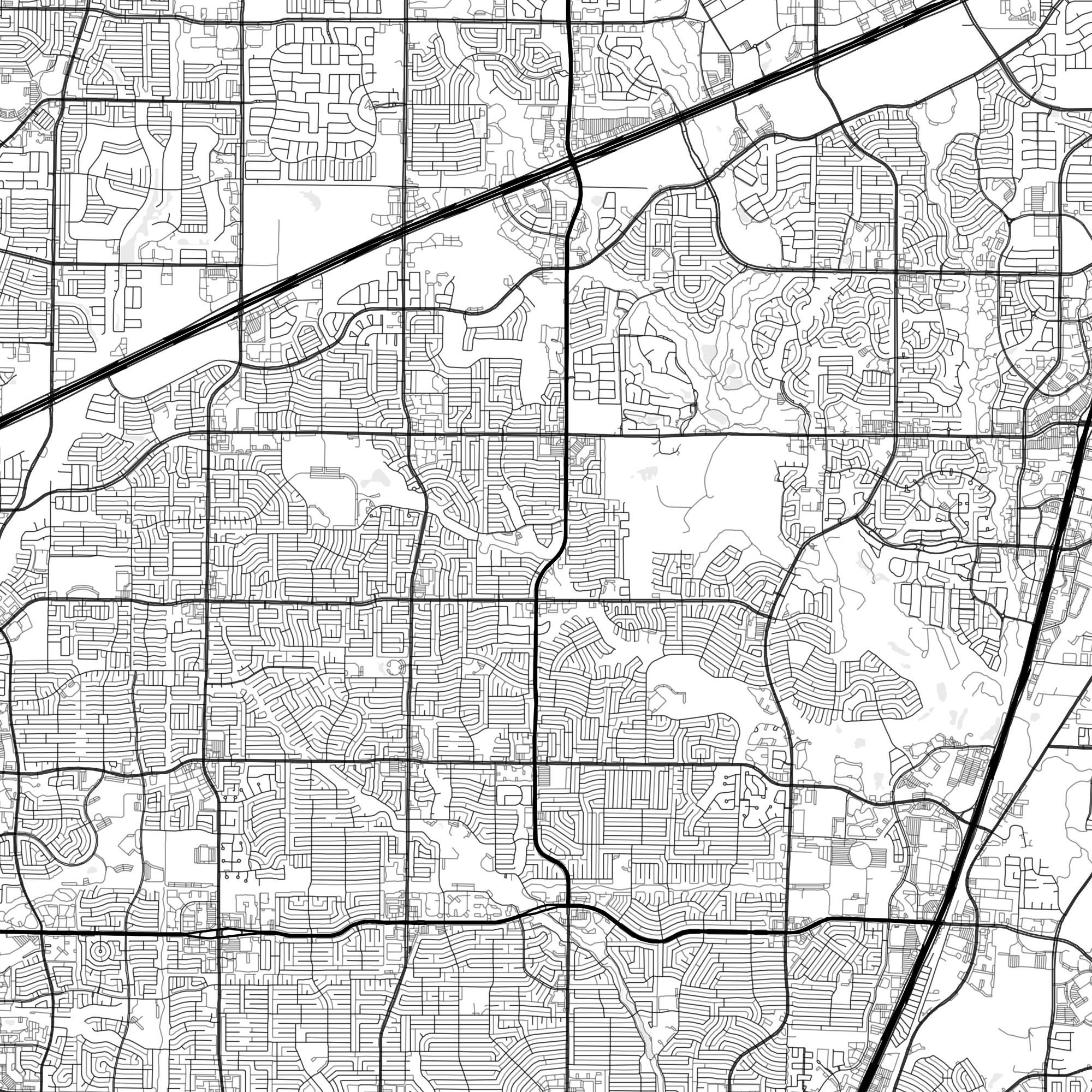 Plano City Map Print, Street Map Poster, Home Decor, Wall Art, Gift ...