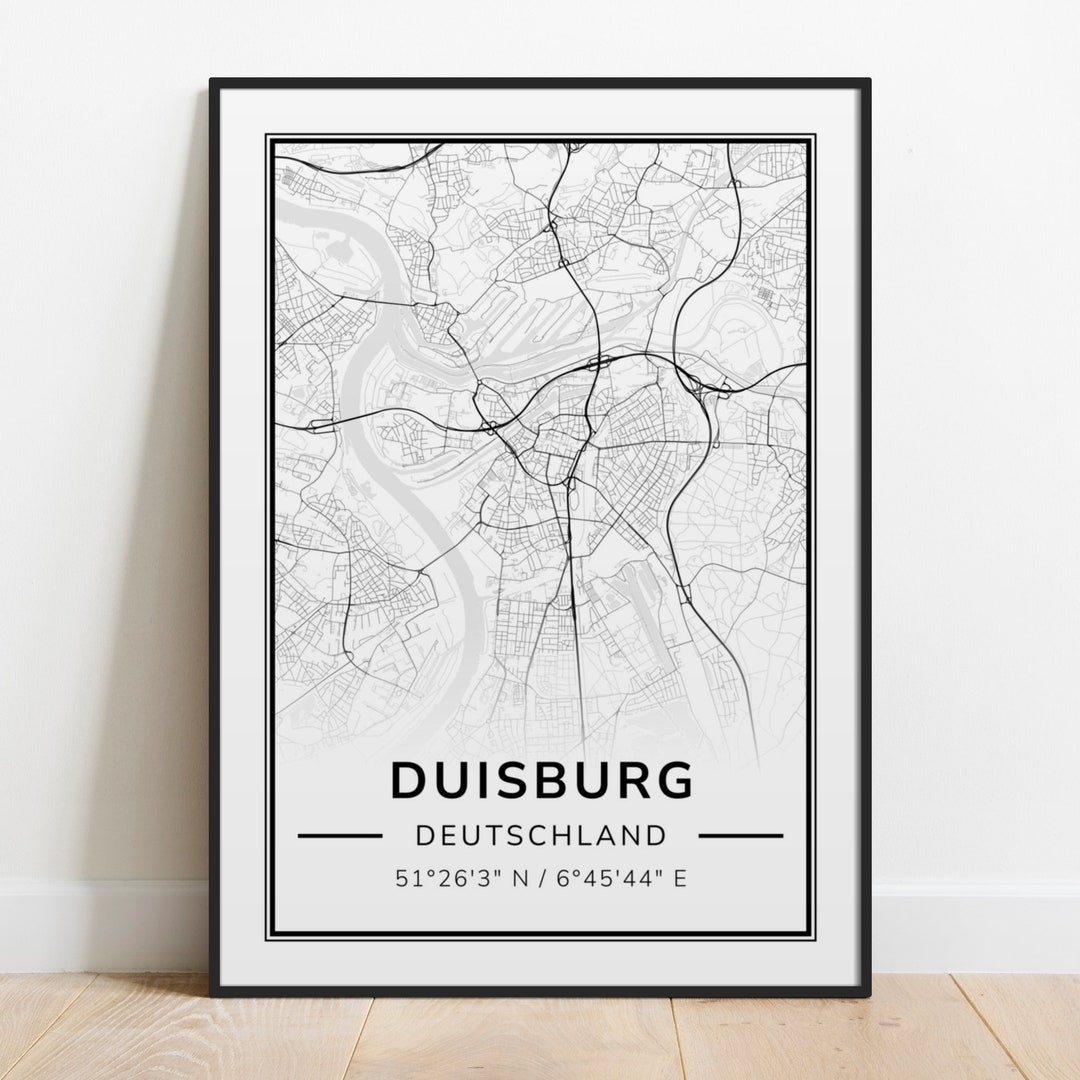 Elegantes Duisburg City Map Fotos