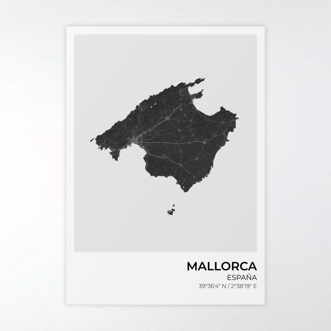Majorca Map Print Mallorca Street Map Poster Home Decor - Etsy