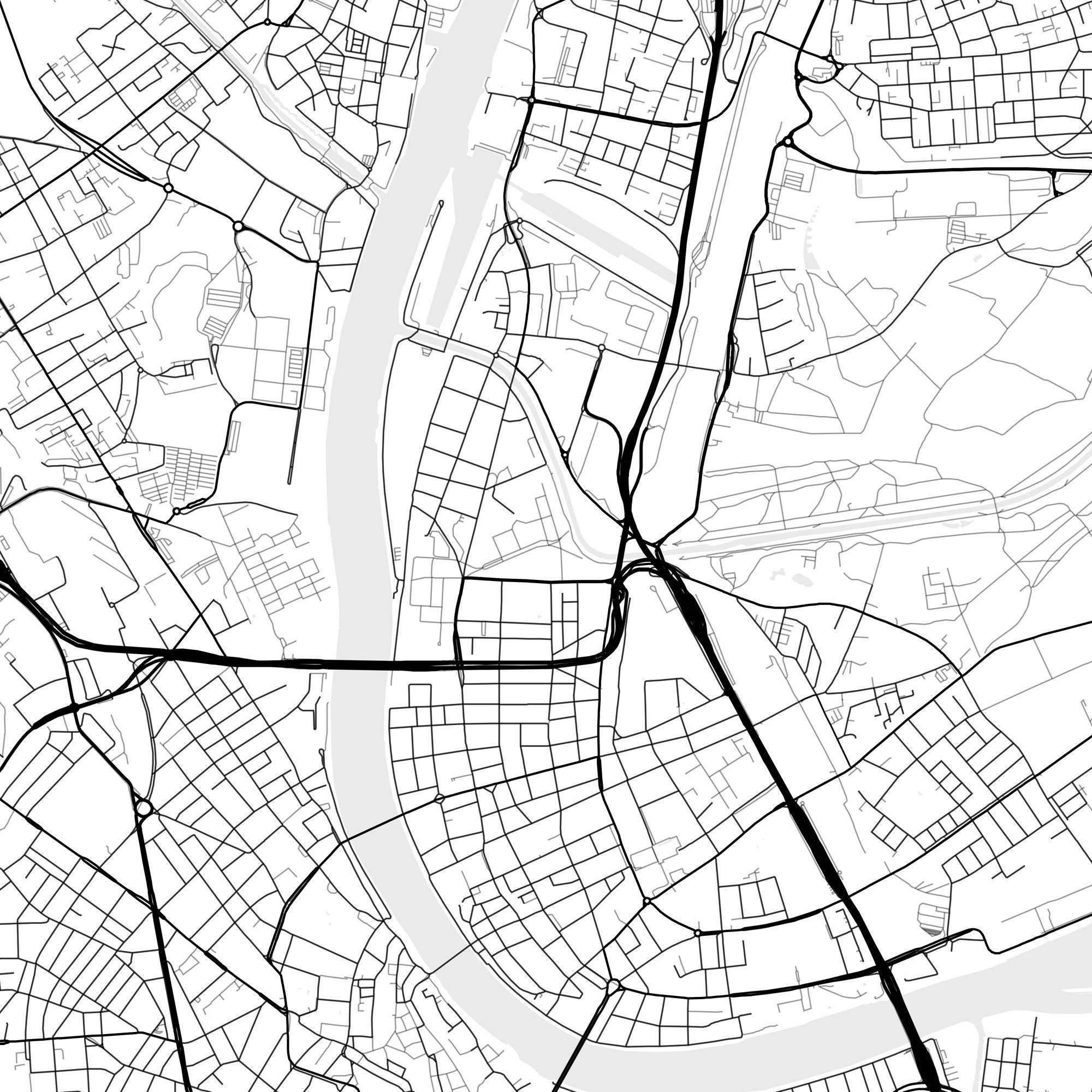 Basel City Map Print, Street Map Poster, Home Decor, Wall Art, Gift ...