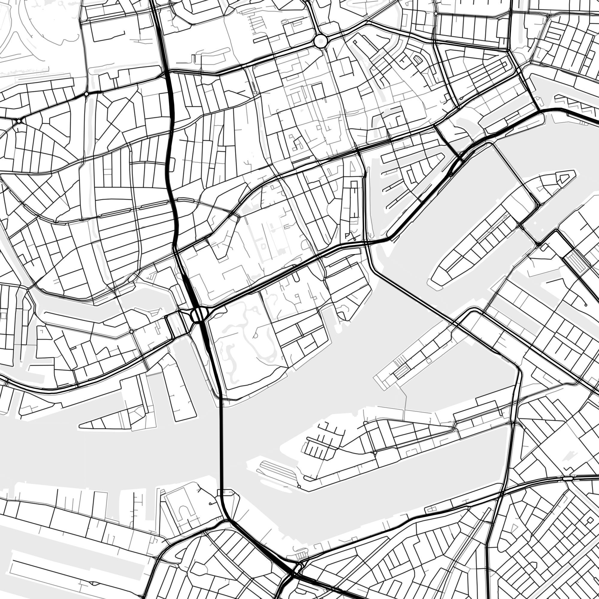 Rotterdam City Map Print, Street Map Poster, Home Decor, Wall Art, Gift ...