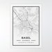 Basel City Map Print, Street Map Poster, Home Decor, Wall Art, Gift ...