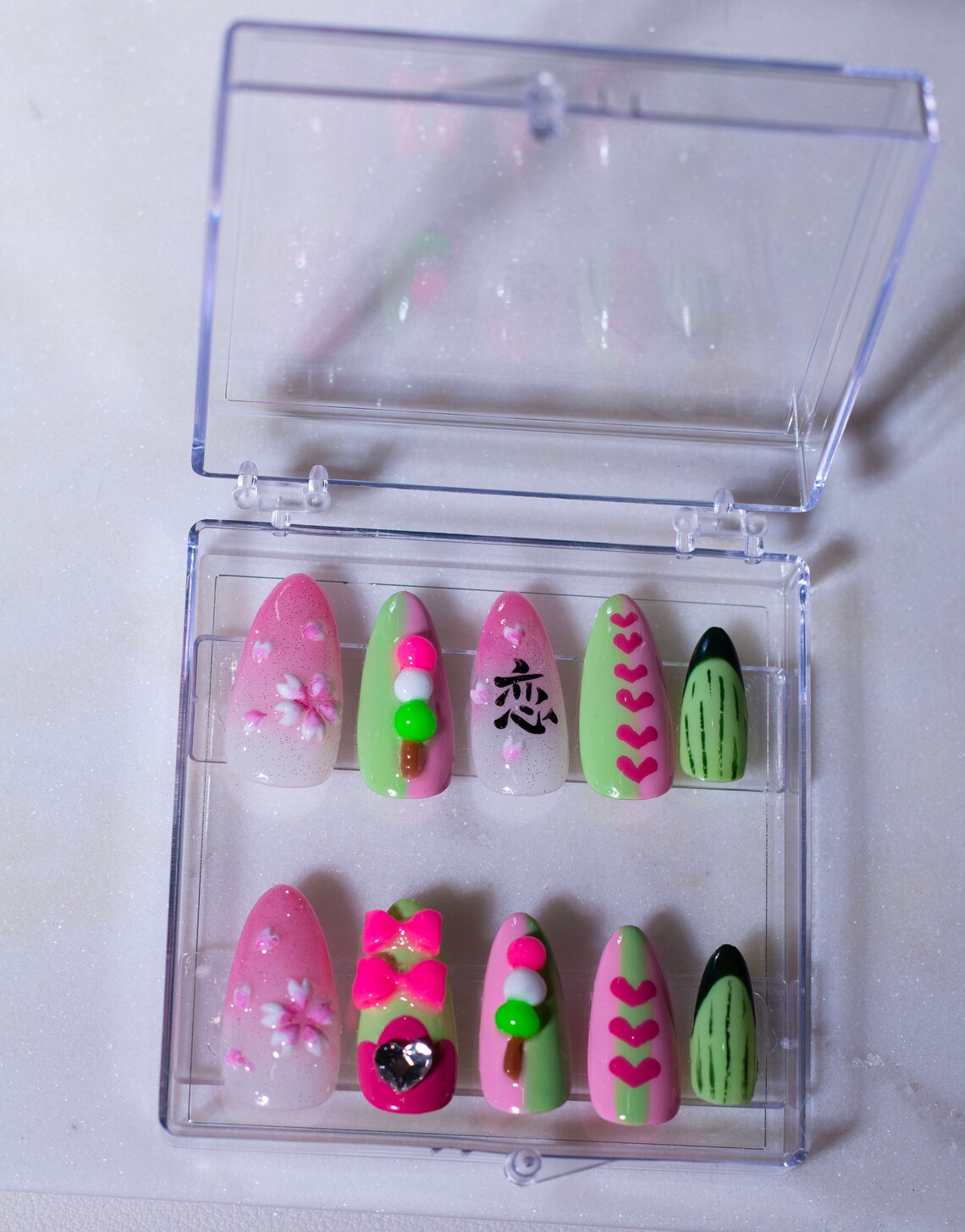 Demon Slayer Mitsuri Kanroji Inspired Press on Nails - Etsy Canada