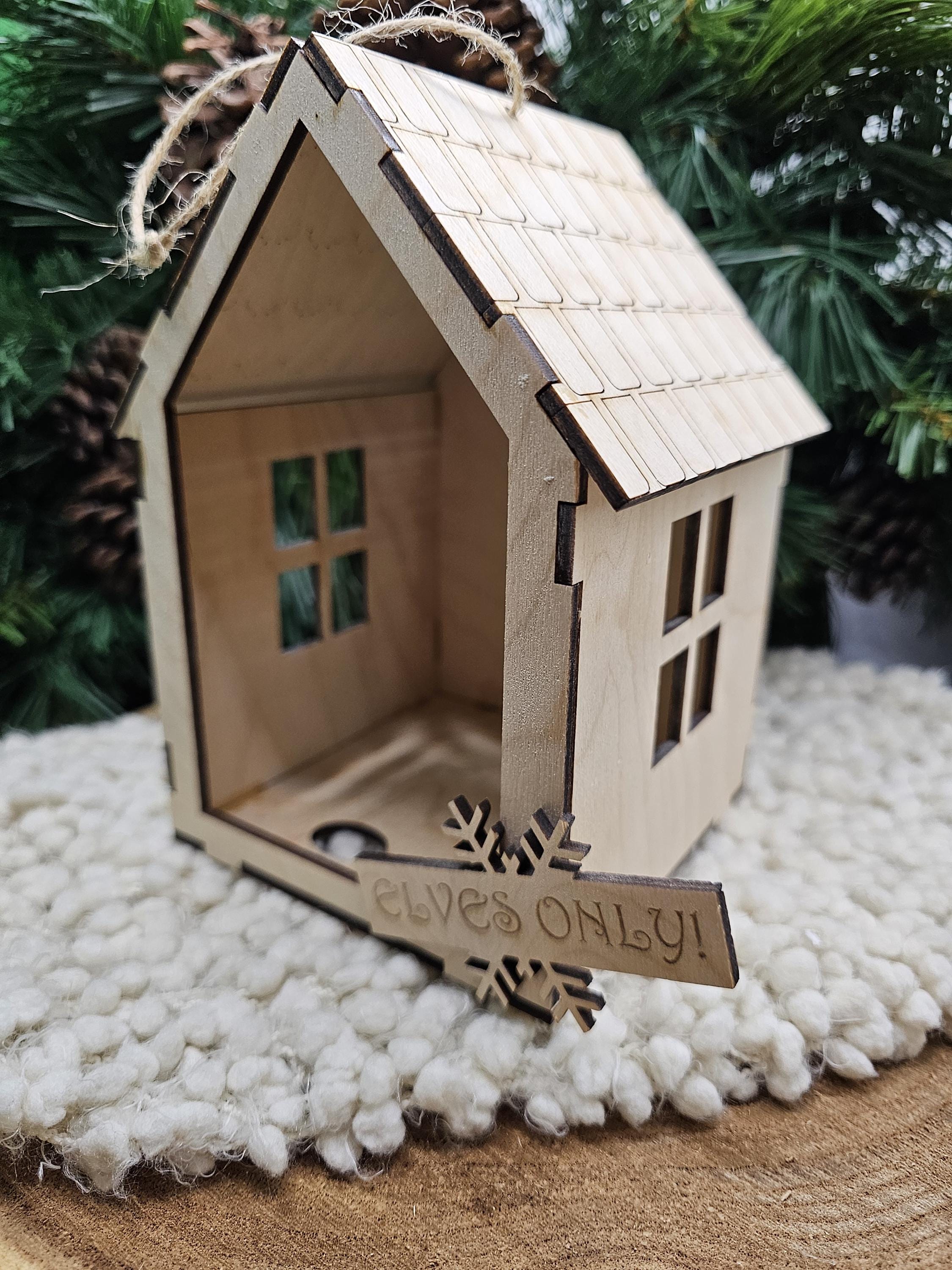 Elf Tree House Kit, Elf Prop, Fun Elf Arrival, Elf Ornament for Tree ...