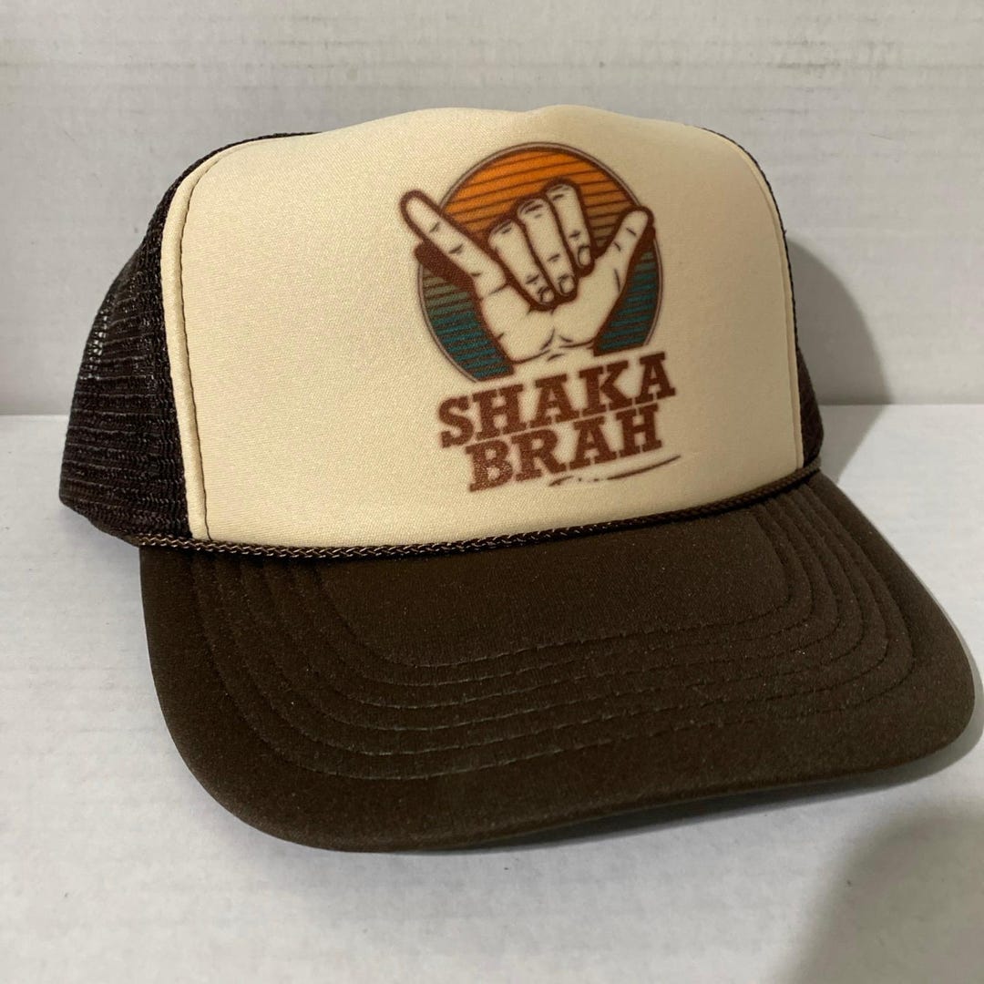 West Coast Chill: ‘shaka Brah’ Trucker Hat – Classic Brown Snapback ...