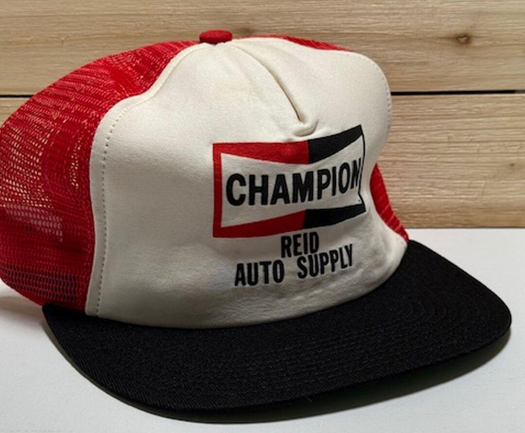 Rare Vintage Trucker Mesh Hat "champion Spark Plugs Reid Auto Supply ...