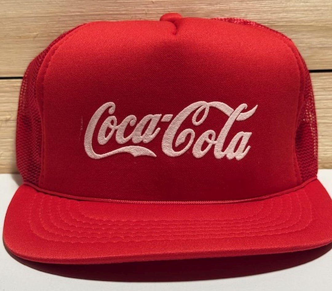 Vintage Trucker Mesh Hat RARE "coca Cola" Red Adjustable Snapback & by ...