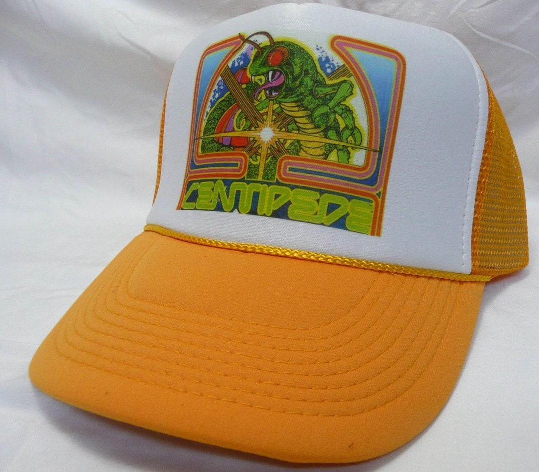 Vintage Centipede Video Game Trucker Hat Mesh Hat Adjustable Snap Back ...