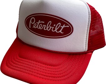 Peterbilt Trucker Hat Vintage Trucker Hat Adjustable Trucker Foam Black ...