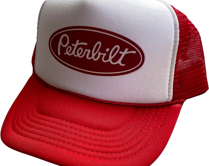Peterbilt Diesel Trucker Hat Cap Flat Bill Embroidered for Mens Hat ...