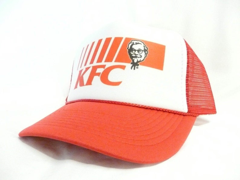 Vintage KFC Colonel Sanders Trucker Hat Mesh Hat Adjustable Snap Back ...