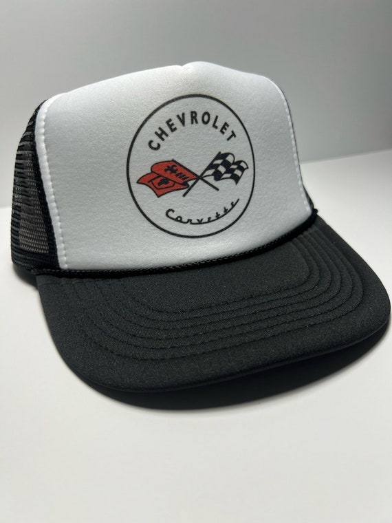 Vintage Chevrolet Corvette Trucker Hat - Retro Black … - Gem