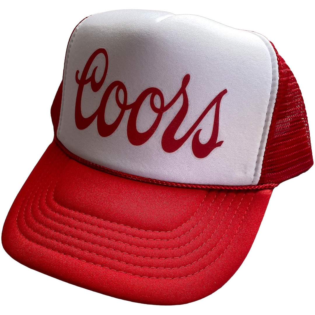 Vintage Coors Trucker Hat Mesh Hat Adjustable Snap Back Cap Red - Etsy