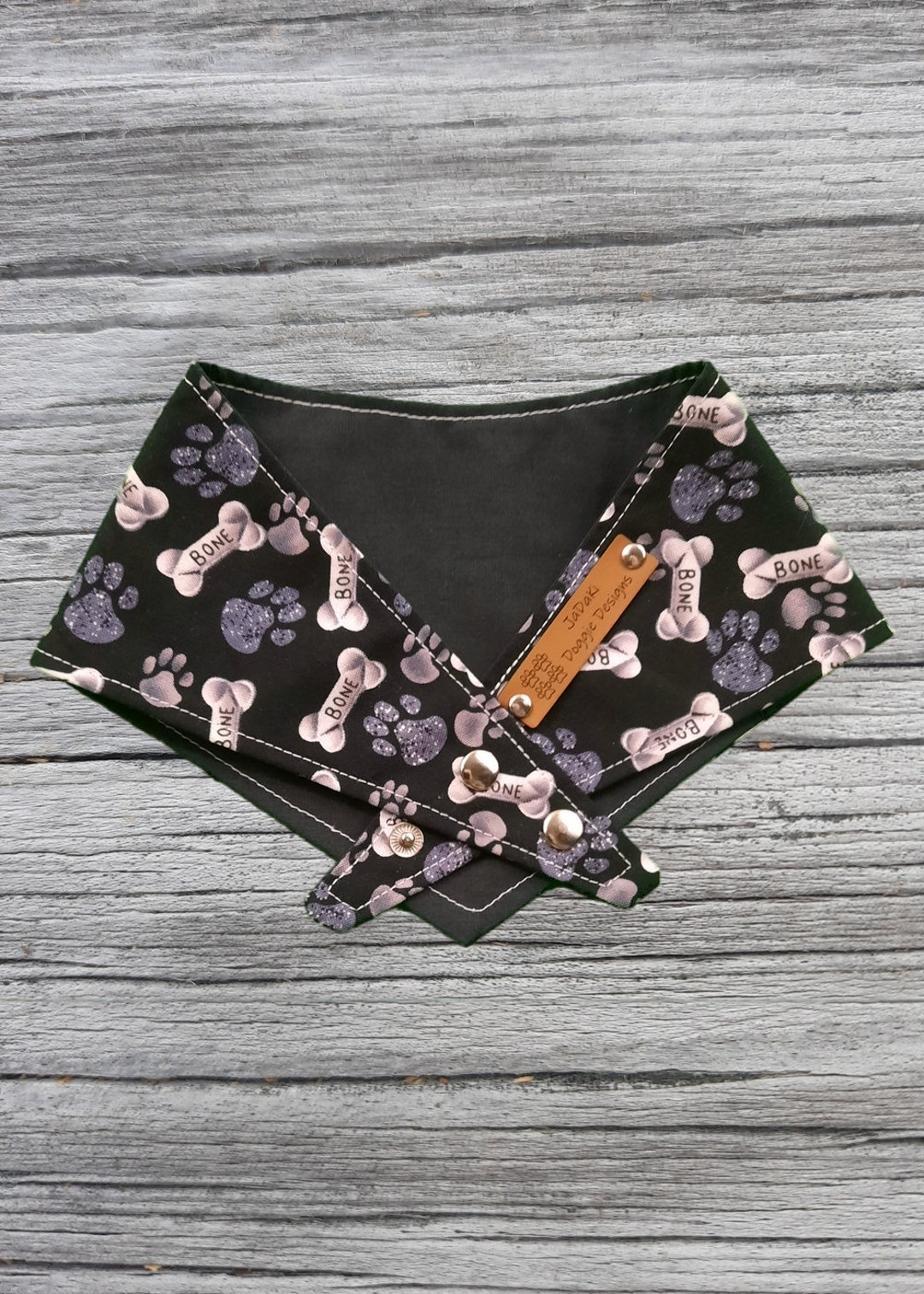 Jasper's "born to Be Wild" Reversible Snap Button Dog Bandana - Etsy