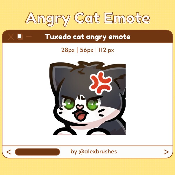 Emotes Angry Cat - Etsy