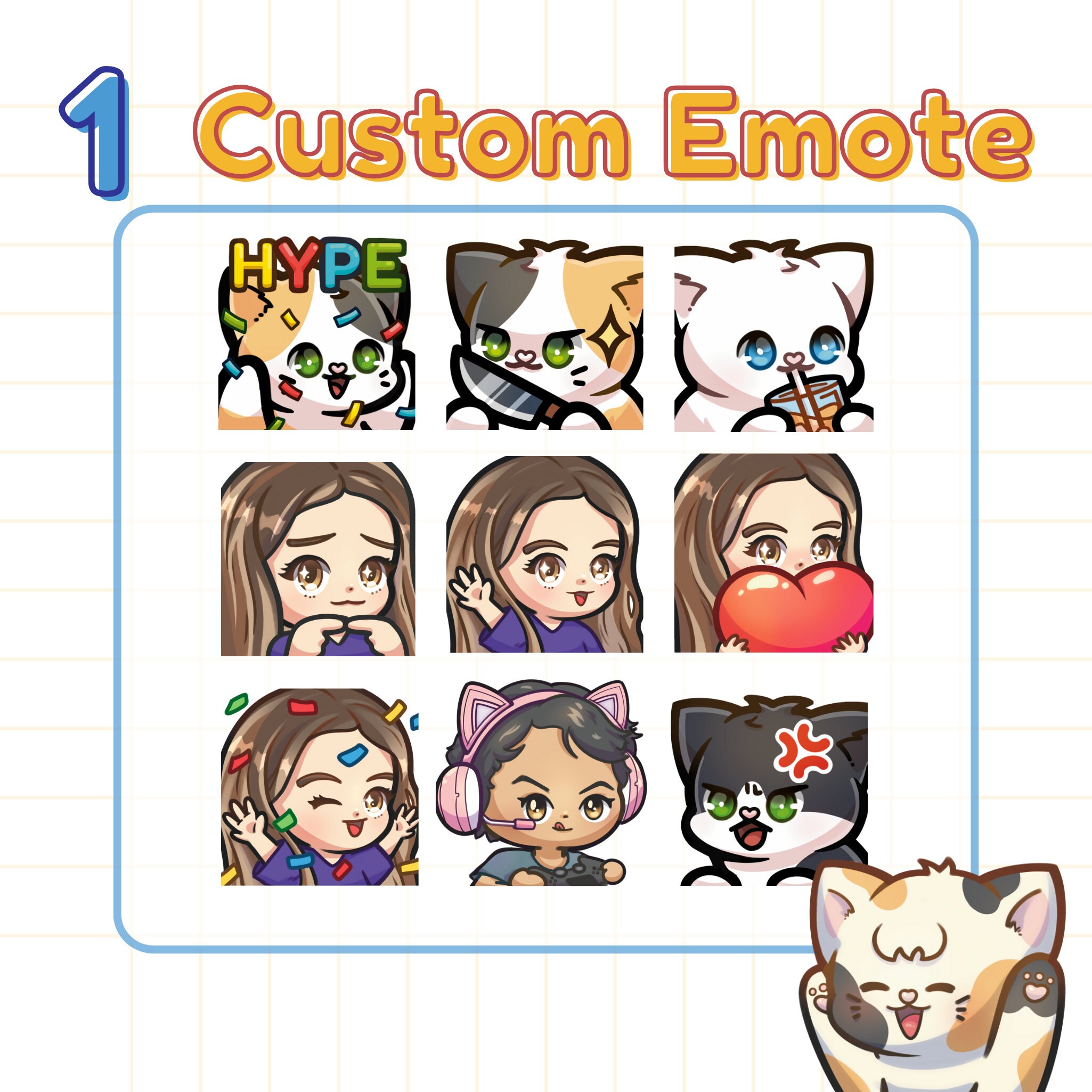 Custom Twitch Discord Youtube Emotes Personalized Twitch Emotes Cute ... Custom Twitch Discord Youtube Emotes Personalized Twitch Emotes Cute ...