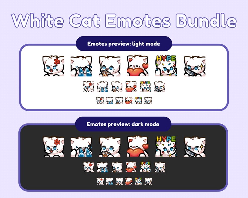 Cute White Cat Emotes White Cat Blue Eyes Emotes Cute Twitch Emotes ...