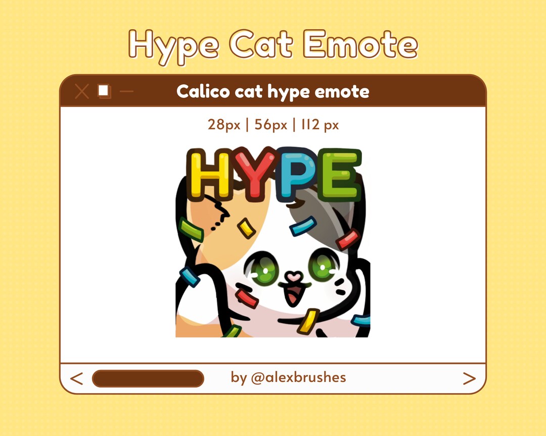 Calico Cat Hype Emote Hype Twitch Emote Cute Emotes Cat Emotes - Etsy