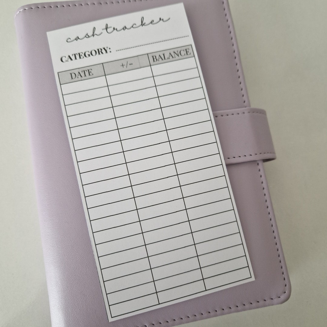Cash Tracker | Money Tracker | A6 Cash Tracker Insert - Etsy
