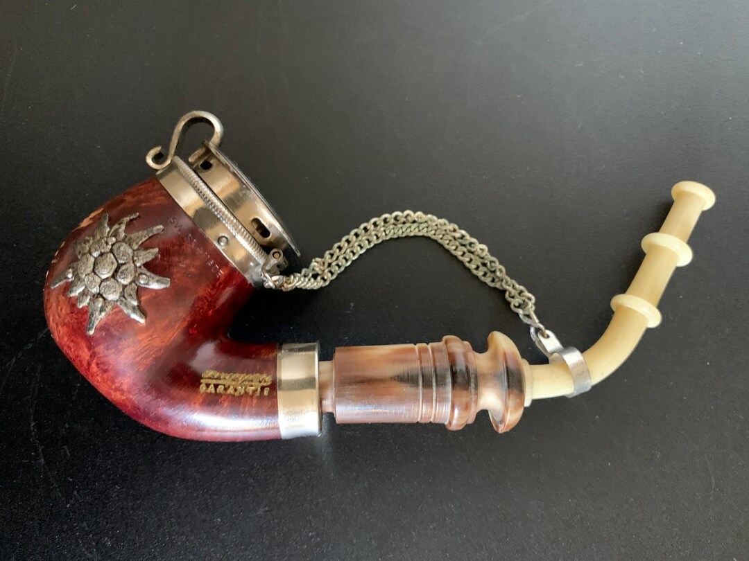 Vintage BBK Swiss Hunter Smoking Pipe With Lid. Briar Wood, Carved ...